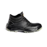 China Anti Slip Work Safety Shoes Durable Black Safety Boots Oil Proof Double Density PU Injection Outsole for sale