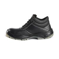 China Anti Slip Work Safety Shoes Durable Black Safety Boots Oil Proof Double Density PU Injection Outsole for sale