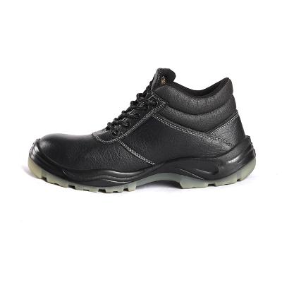 China Anti Slip Work Safety Shoes Durable Black Safety Boots Oil Proof Double Density PU Injection Outsole for sale
