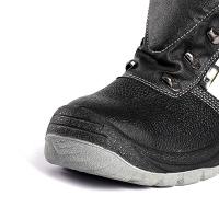 China Steel Toe Men'S Women Construction Site Safety Shoes Genuine Leather Strong Insoles Work Boots for sale