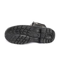 China Black Anti Slip Safety Shoes Oil Acid Resistant Rubber Sole Steel Toe Puncture Proof No Lace Leather Zipper for sale