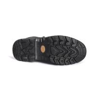 China Anti Slip Industrial Work Safety Shoes Rubber Sole Black PU Upper Iron Toe Mid Plate Men Protective for sale