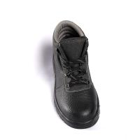 China Anti Slip Industrial Work Safety Shoes Rubber Sole Black PU Upper Iron Toe Mid Plate Men Protective for sale
