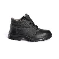 China Anti Slip Industrial Work Safety Shoes Rubber Sole Black PU Upper Iron Toe Mid Plate Men Protective for sale