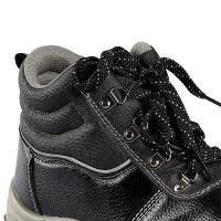 China Anti Smash Men'S Safety Footwear Embossed Cow Leather Boot Shoes Steel Toe for sale