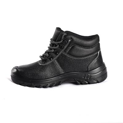 China OEM/SHENGJIE Premium Quality Durable Work Shoes Embossed Cow Leather Upper Anti-Static Technology Steel Toe Safety Shoes for sale