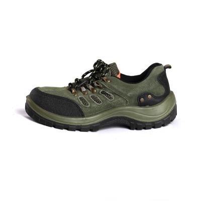 China Comfortable EVA Low Cut Work Boots Steel Toe Microfiber Leather Mesh Metal Eyelets PU Material for sale