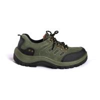 China Comfortable EVA Low Cut Work Boots Steel Toe Microfiber Leather Mesh Metal Eyelets PU Material for sale