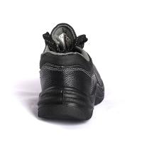 China Shengjie Embossed Cow K2 Men's Black Leather Work Boots Cheap Cleats Comfortable EVA Insole PU Safety Shoes for sale