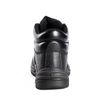 China SHENGJIE Oil Acid Resistant Non-Slip Pu Outsole Steel Toe Steel Plate Protection Men'S Black Leather Safety Shoes for sale