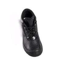 China SHENGJIE Oil Acid Resistant Non-Slip Pu Outsole Steel Toe Steel Plate Protection Men'S Black Leather Safety Shoes for sale