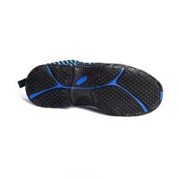 China Metal Eyelets Low Cut Slip On Work Boots Fly Knit Fabric Unisex Rubber Sole Work Boots K2 for sale
