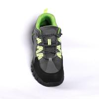 China Punture Resistant Low Cut Steel Toe Work Shoes Microfiber Leather Fashion Green Rubber Outsole Breathable for sale