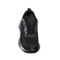 China Steel Toe Slip Resistant PU Cement Sole Work Boots Comfortable EVA Insole Black Breathable Safety Shoes for sale