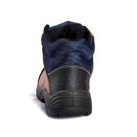 China Men'S Steel Toe Steel Plate Work Shoes Nubuck Leather Anti Puncture Anti Slip  Anti Static for sale