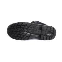 China Genuine Leather Waterproof Safety Shoes Mid Cut Steel Toe Steel Plate Industrial Anti Slip Protective for sale