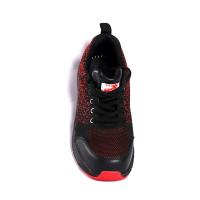 China Shengjie Red Fly Knit Footwear Puncture Resistant MD Outsole Work Boots Shock Absorption Breathable Safety Shoes for sale