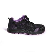 China Purple Color Fly Knit Steel Toe MD Outsole Lace Up Closure Sport Brand Safety Shoes for sale