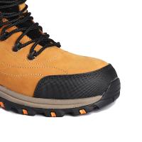 China Fleece Lining Winter Warm Work Boots Nubuck Cow Leather Anti Slip Steel Toe Steel Plate Waterproof for sale