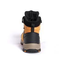 China Fleece Lining Winter Warm Work Boots Nubuck Cow Leather Anti Slip Steel Toe Steel Plate Waterproof for sale