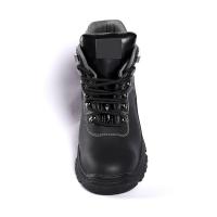 China CE Anti Static Safety Shoes Non Slip Oil Resistant Black Cow Leather Puncture Proof Steel Toe for sale