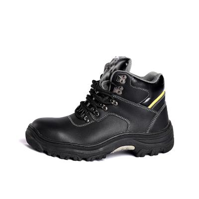 China CE Anti Static Safety Shoes Non Slip Oil Resistant Black Cow Leather Puncture Proof Steel Toe for sale