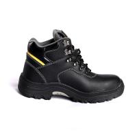 China CE Anti Static Safety Shoes Non Slip Oil Resistant Black Cow Leather Puncture Proof Steel Toe for sale