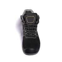 China Mid Top Work Shoes Steel Toe Men'S Industrial Safety Shoes Anti Smash Genuine Leather Oil Proof for sale