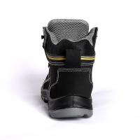 China Mid Top Work Shoes Steel Toe Men'S Industrial Safety Shoes Anti Smash Genuine Leather Oil Proof for sale