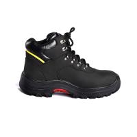China Anti Static Genuine Leather Work Anti Puncture Anti Smashing Boots Steel Toe Steel Plate Safety Shoes for sale