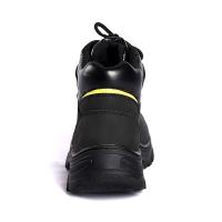 China Anti Static Genuine Leather Work Anti Puncture Anti Smashing Boots Steel Toe Steel Plate Safety Shoes for sale