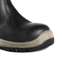 China Shengjie Steel Sole Steel Toe Anti-Smash Insert Safety Footwear Rubber/EVA Injection Outsole Side Elastic Safety Shoes for sale