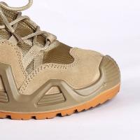 China Shengjie Casual Suede Cow Geniune Leather Breathable Soft Boots Fabric Mesh Upper with Metal Eyelets Outdoor Shoes for sale