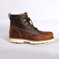 China Safty Boots Men Industrial Shoes Workwear Genuine Leather Shoes Safety Boots Goodyear Welt Safety Shoes Footwear for sale