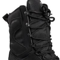 China Shengjie Brand Name OEM Breathable Black Hiking Walk Boots with Metal Eyelets High Standard Outdoor Shoes for sale