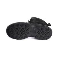 China Shengjie Brand Name OEM Breathable Black Hiking Walk Boots with Metal Eyelets High Standard Outdoor Shoes for sale