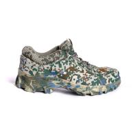 China Shengjie Low-top Lace up Soft Sole Fabric Mesh Upper with Air Mesh Lining PU Combat Boots Outsole Outdoor Shoes for sale