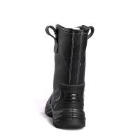 China Black Footwear Lace Up Cut Steel Toe PU Sole Protection Shock Function Anti Slip Work Boots Safety Shoes for sale