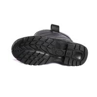China Black Footwear Lace Up Cut Steel Toe PU Sole Protection Shock Function Anti Slip Work Boots Safety Shoes for sale