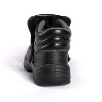 China Mid Cut Breathable Genuine Leather Steel Toe Plate Worker Boot For Men And Women Safety Shoes for sale