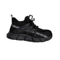 China Steel toe safety shoes Casual Work Trainers with Steel Toe Non-Slip Fly Knit Protective puncture resistant safety shoes for sale