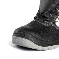 China Waterproof Anti Slip Comfortable Mid Cut Steel Toe Work Shoes with Genuine Leather Safety Boots for sale