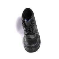 China Size EU 36-47 Genuine Leather Work Boots Mid Cut Anti Smash Protect Mesh Lining Safety Shoes for sale