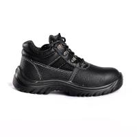 China Unisex Steel Toe / Steel Plate Embossed Genuine Leather S3 Waterproof Mid Cut Safety Shoes for sale