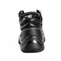 China Unisex Steel Toe / Steel Plate Embossed Genuine Leather S3 Waterproof Mid Cut Safety Shoes for sale
