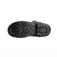 China Unisex Steel Toe / Steel Plate Embossed Genuine Leather S3 Waterproof Mid Cut Safety Shoes for sale