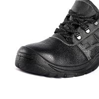China Embossed Cow Leather Steel Toe And Plate Low Cut Safety Shoes EU 36-47 With Anti-Slip And Shock-Absorbing Customization for sale