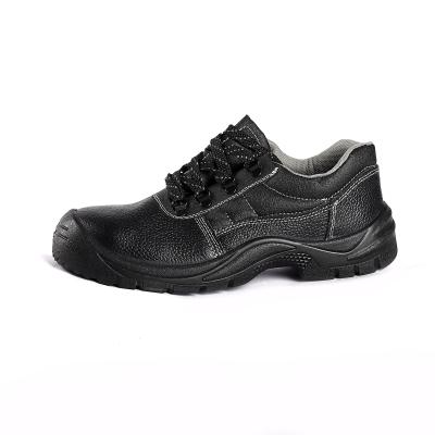 China Embossed Cow Leather Steel Toe And Plate Low Cut Safety Shoes EU 36-47 With Anti-Slip And Shock-Absorbing Customization for sale