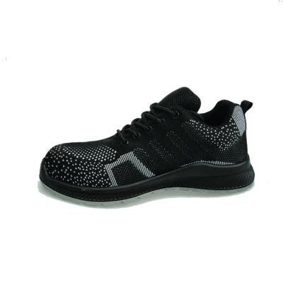 China SJ Kevlar Midsole Fly Knit Safety Shoes With Lace Up Closure And Anti-Slip Function Work Shoes for sale