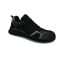 China SJ Kevlar Midsole Fly Knit Safety Shoes With Lace Up Closure And Anti-Slip Function Work Shoes for sale